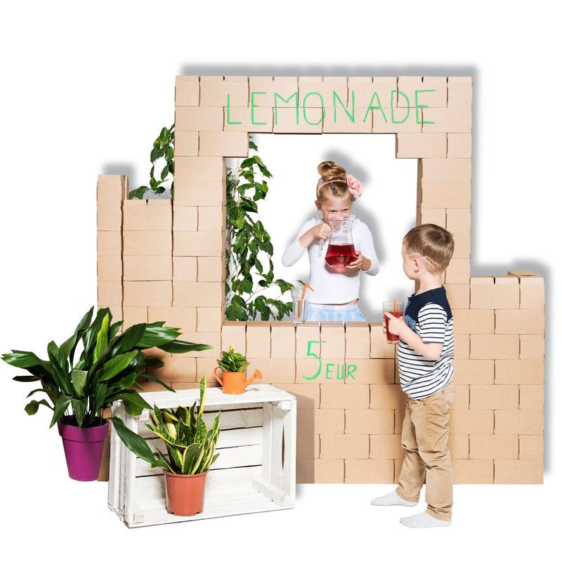 Giant Cardboard 200 pieces XXL building blocks set for Kids - GIGI TOYS